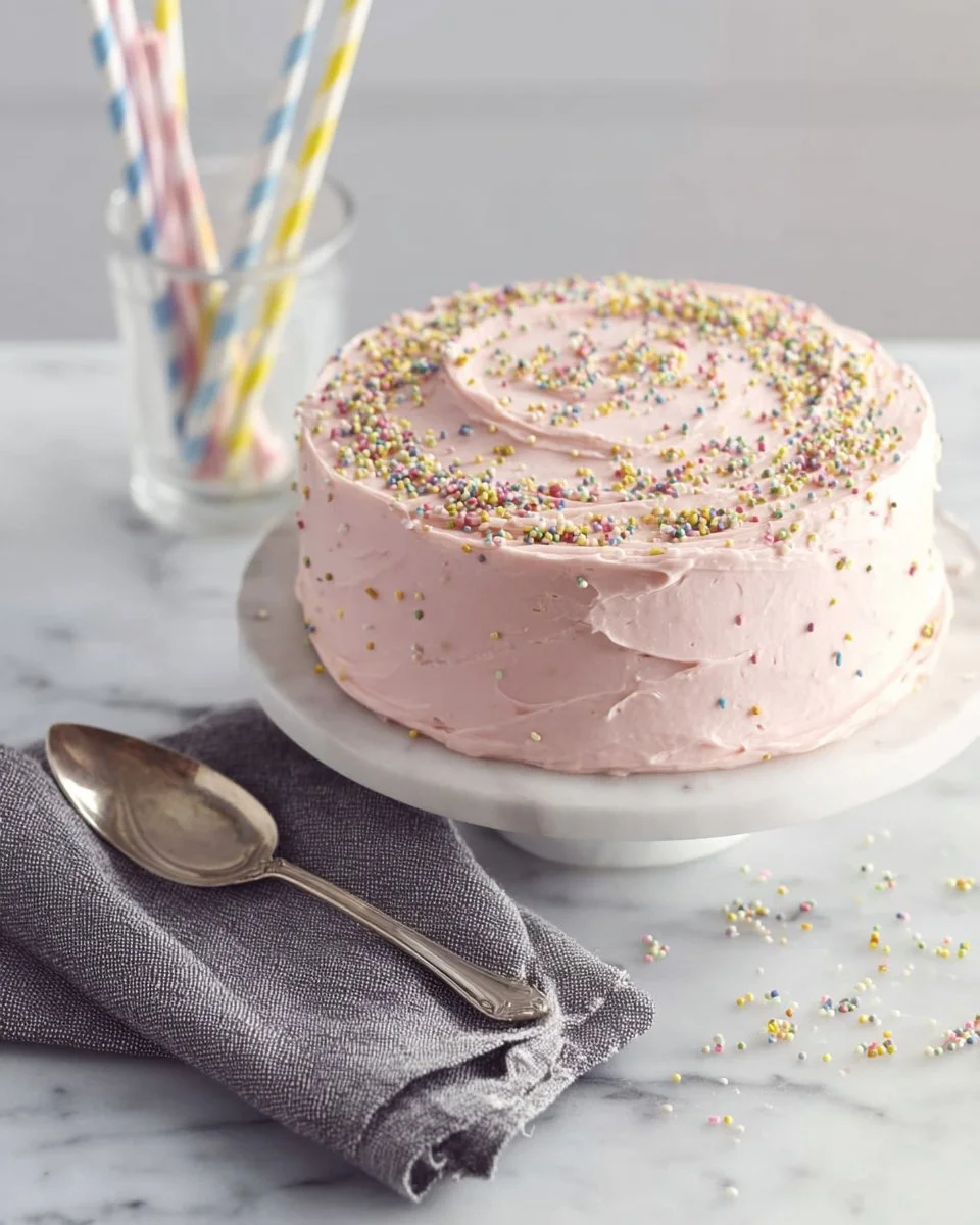 Whimsical Pink Confetti Birthday Cake: A Celebration In Every Slice!